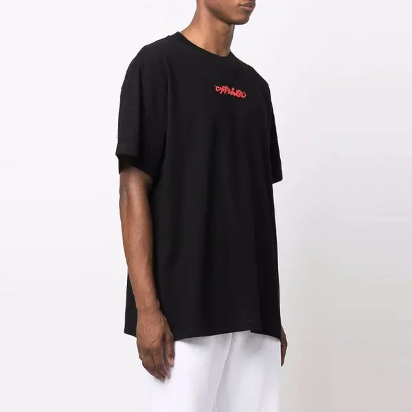 Off-White Arrow Logo Pattern Printing Short Sleeve Loose Fit Black - Multi-color