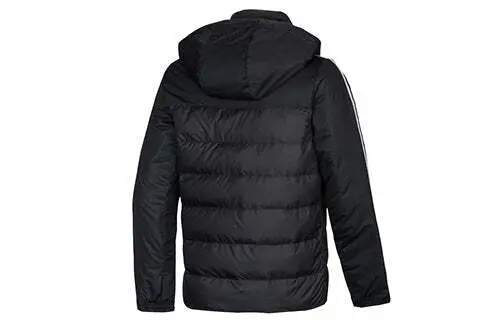 Adidas Padded Down Jacket With Striped Sleeves