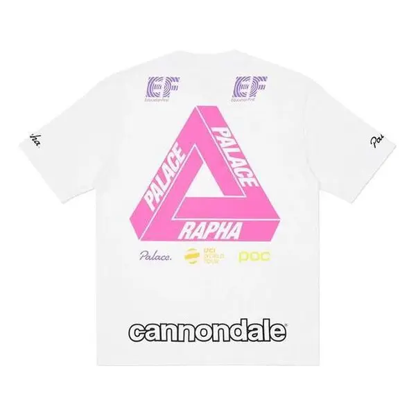 PALACE Rapha Crossover Off Bike Alphabet Logo Round Neck Short Sleeve - White