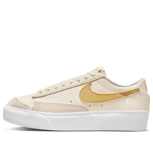 Nike Blazer Low Platform Sneakers - Beige/gold