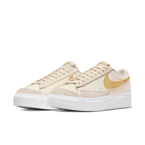 Nike Blazer Low Platform Sneakers - Beige/gold
