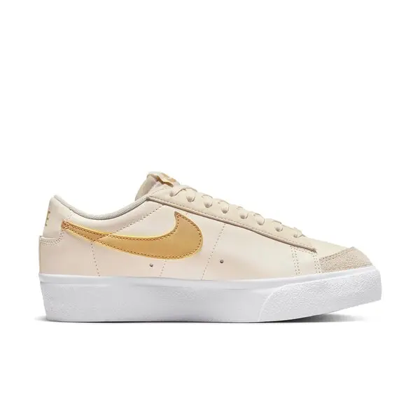 Nike Blazer Low Platform Sneakers - Beige/gold