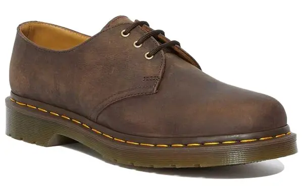 Dr. Martens 1461 Crazy Horse Leather Oxford Shoes - Brownyellow