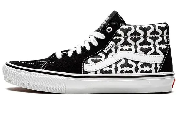 VANS Supreme X "monogram S" Grosso Mid Sneakers - Black