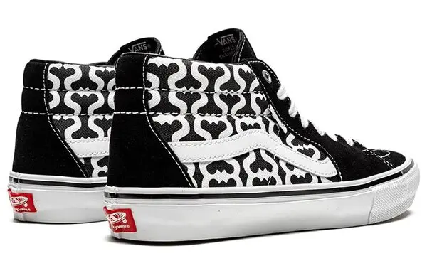 VANS Supreme X "monogram S" Grosso Mid Sneakers - Black