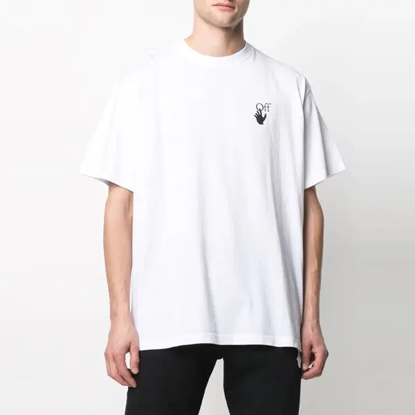 Off-White Ss21 Back Red Arrow Cotton Short Sleeve Loose Fit