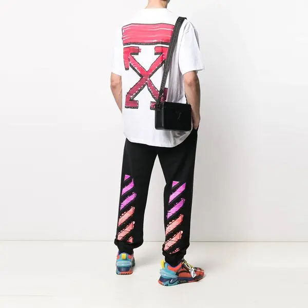 Off-White Ss21 Back Red Arrow Cotton Short Sleeve Loose Fit