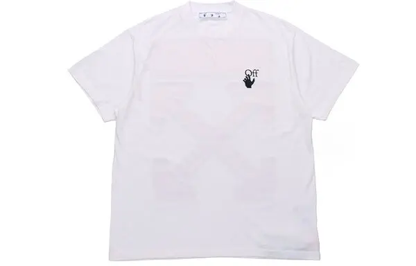 Off-White Ss21 Back Red Arrow Cotton Short Sleeve Loose Fit - White