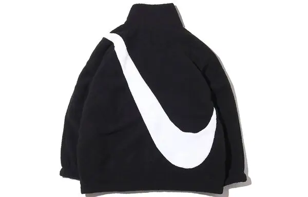 Nike Big Swoosh Reversible Fleece Jacket - Black