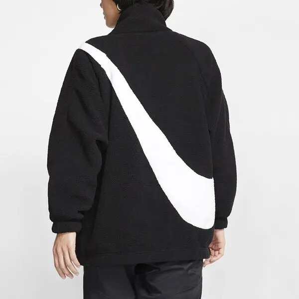 Nike Big Swoosh Reversible Fleece Jacket - Black