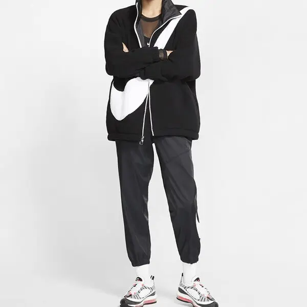 Nike Big Swoosh Reversible Fleece Jacket - Black
