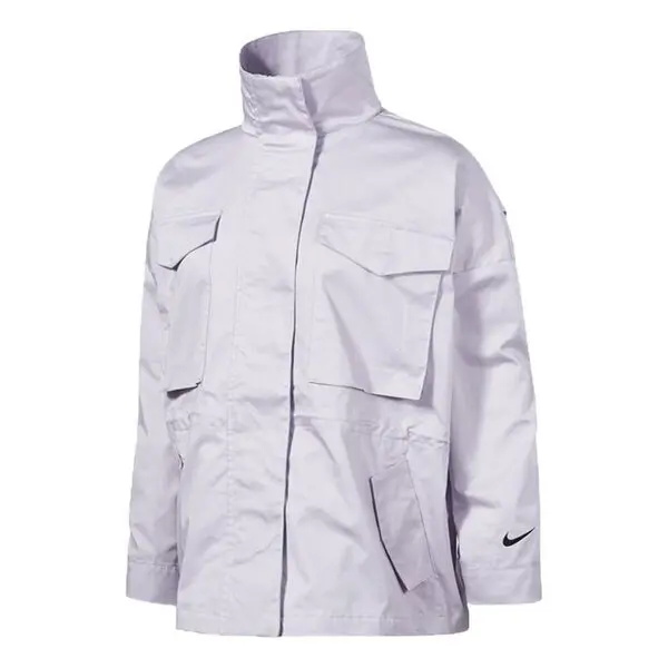 Nike M65 Sports Jacket With Stand Collar - Grey
