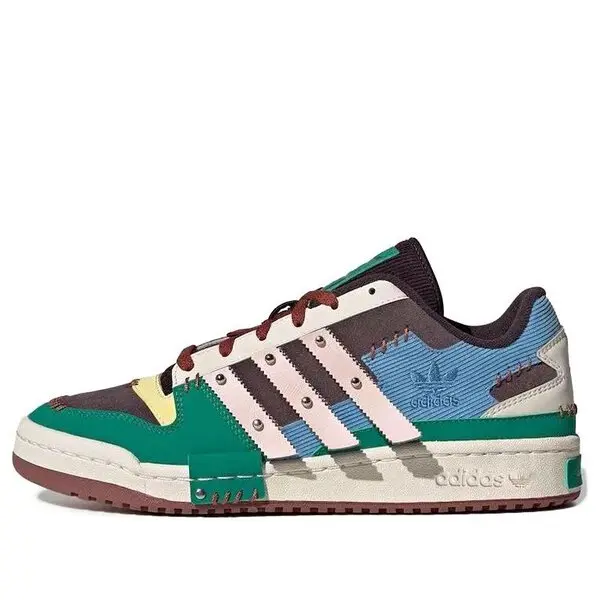 Adidas Melting Sadness X Forum Exhibit Low "puppet Costume Night Burgundy - Brown/blue/green