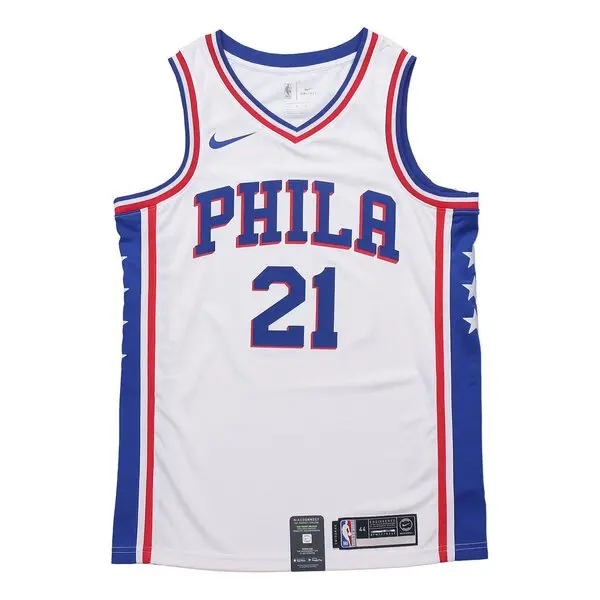 Nike Philadelphia 76ers 21 Home Basketball Jersey - White