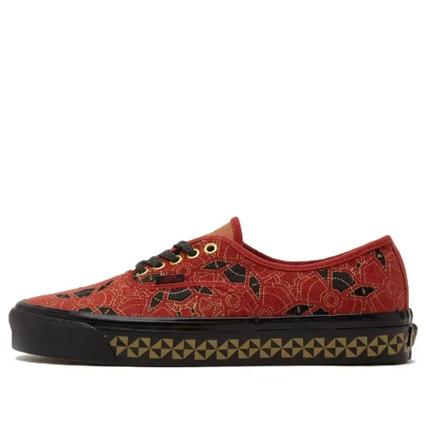 VANS Authentic Low Top Sneakers - Black/red