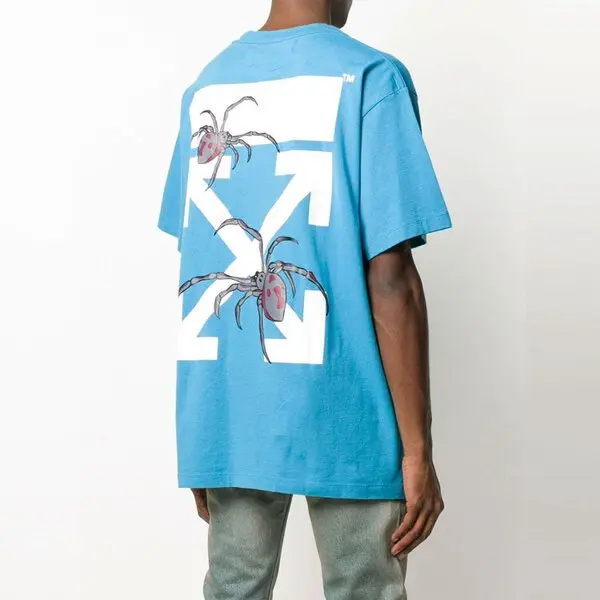 Off-White Arachno Arrow Print Printing Short Sleeve Loose Fit Blue