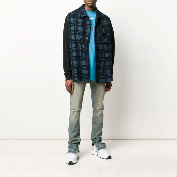 Off-White Arachno Arrow Print Printing Short Sleeve Loose Fit Blue - Light Blue