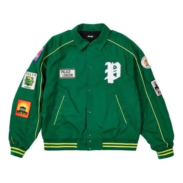 PALACE Ss22 Patches Cotton Bomber Jacket - Green