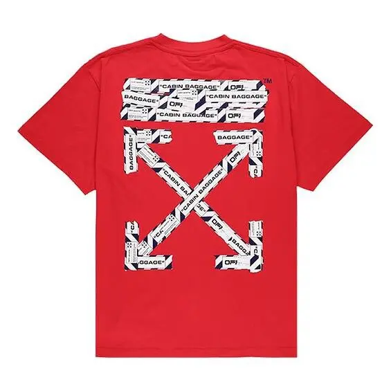 Off-White Ss20 Airport Tape Print For - Red
