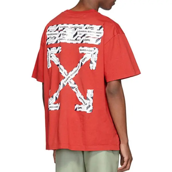 Off-White Ss20 Airport Tape Print For - Red