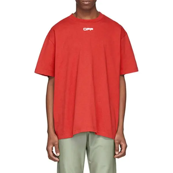 Off-White Ss20 Airport Tape Print T-shirt - Red