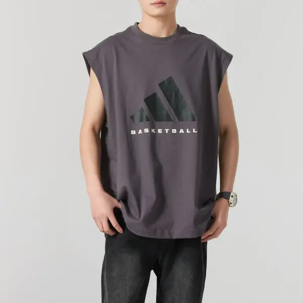 Adidas Basketball Vest - Dark Grey/black