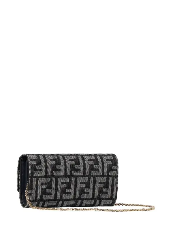 Fendi Baguette Chain Wallet - Black
