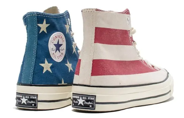 CONVERSE Chuck 70 Hi Vintage Flag Sneakers - Blue/red