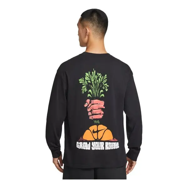 Nike Essential Long-sleeve T-shirt 'grow Your Roots - Black