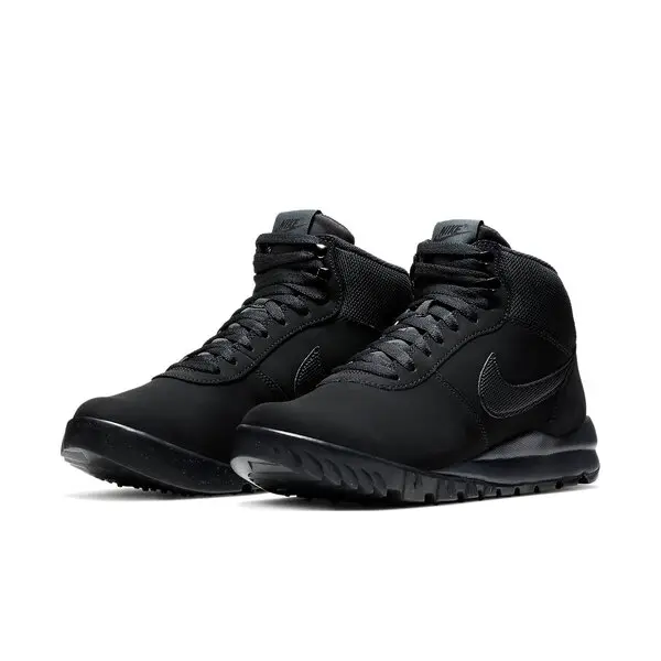 Nike Hoodland Suede High Top Lace-up Boots - Black/black-anthracite