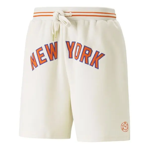 PUMA X Rhuigi New York Basketball Shorts - Beige/red