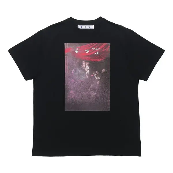 Off-White Pattern Arrow Printing Loose Fit Short Sleeve - Black