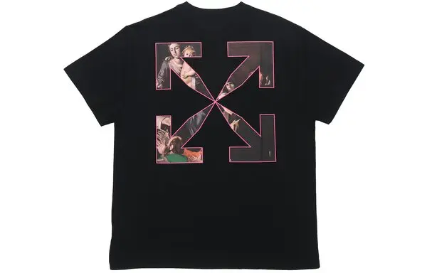 Off-White Pattern Arrow Printing Loose Fit Short Sleeve