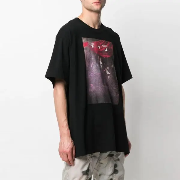 Off-White Pattern Arrow Printing Loose Fit Short Sleeve