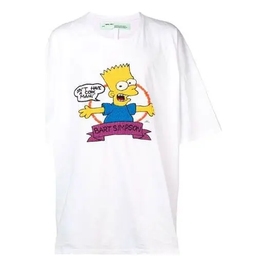 Off-White Ss19 Bart Simpson Oversize Short Sleeve - White