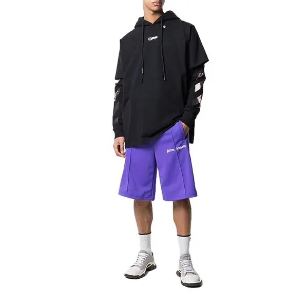 Off-White Ss20 Caravaggio Arrows Print Double-layer Hoodie
