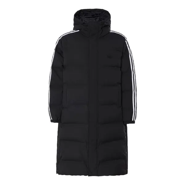 Adidas Long Puffer Jacket Asia Sizing 'black White - Black/white
