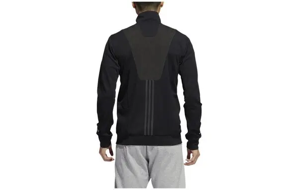 Adidas Logo Print Stand Collar Zip Jacket