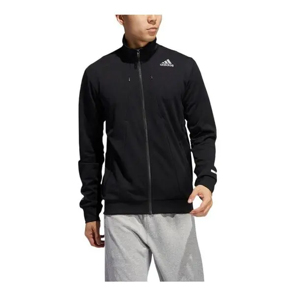 Adidas Logo Print Stand Collar Zip Jacket - Default Colorway