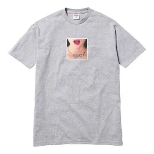 Supreme Ss18 Necklace Tee Heather Printing Short Sleeve Gray - Grey