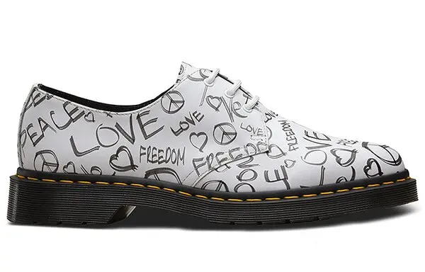 Dr. Martens 1461 "love & Peace" Graphic Oxford - White/black