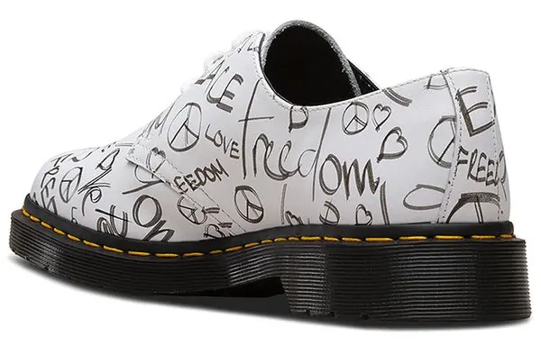Dr. Martens 1461 "love & Peace" Graphic Oxford - White/black