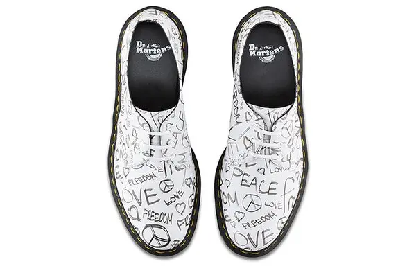 Dr. Martens 1461 "love & Peace" Graphic Oxford - White/black