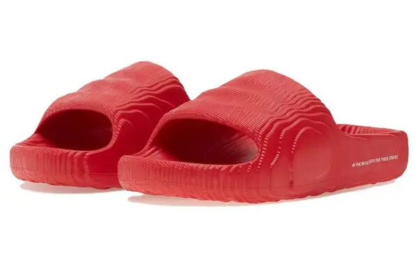 Adidas Adilette 22 Slides - Cloud White/better Scarlet
