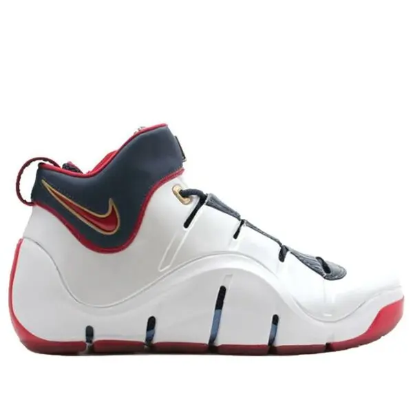 Nike Zoom Lebron 4 Mid Top Sneakers - White/red/blue