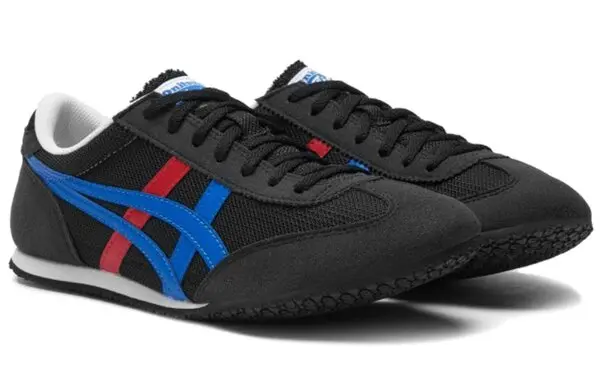 Onitsuka Tiger Machu Racer Low Top Sneakers - Black/blue/red