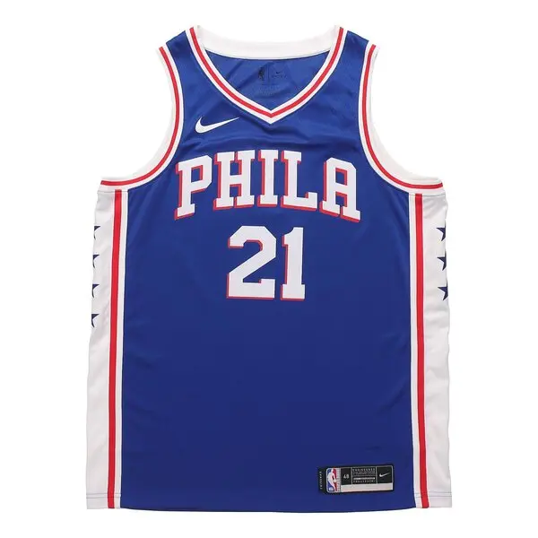 Nike Philadelphia 76ers 21 Basketball Jersey - Blue
