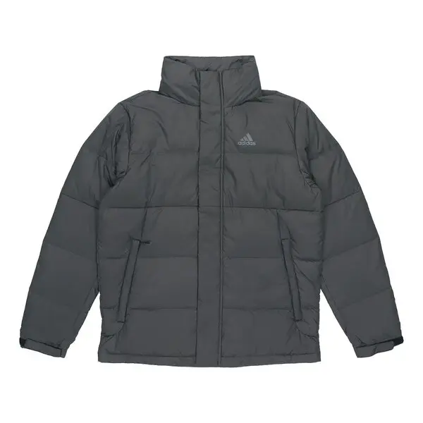Adidas Padded Down Jacket With Logo Detail - Black