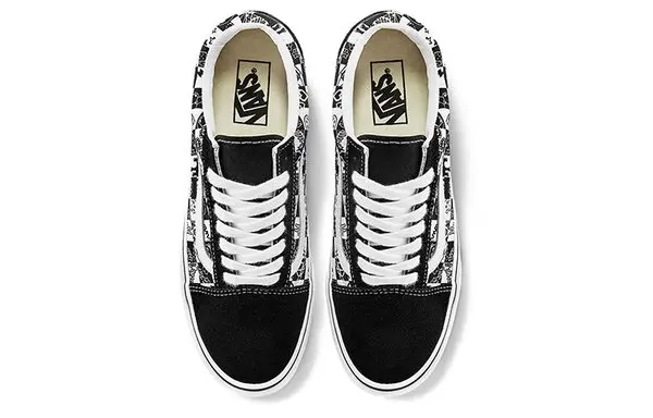 VANS Old Skool "doodle Checkerboard" Low Top Sneakers - Blackwhite