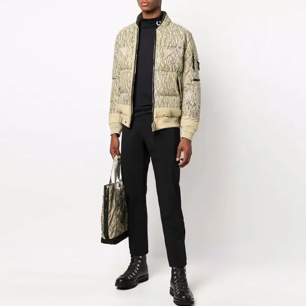 Stone Island Camouflage Print Down Jacket